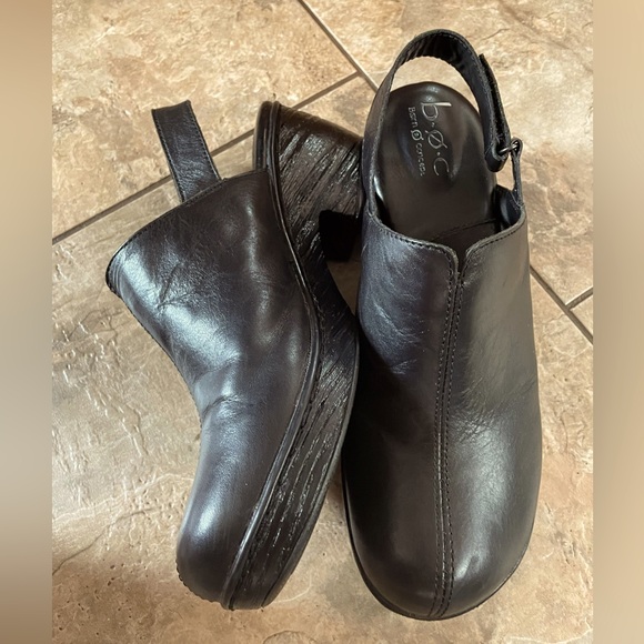 boc | Shoes | Boc Born Aime Black Leather Slingback Clogs | Poshmark